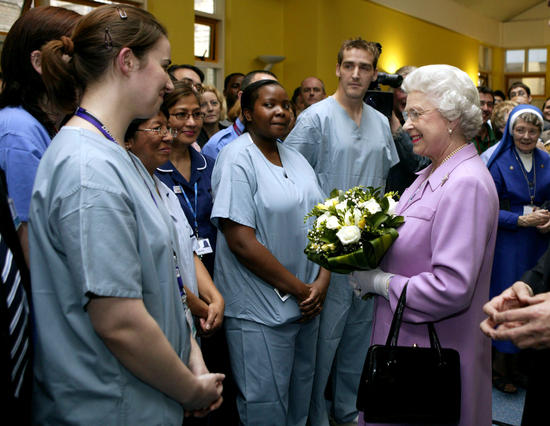 Queen Elizabeth Ii Chats Staff Royal Editorial Stock Photo - Stock ...