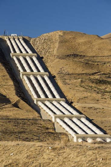 Pumping Station Sends Water Uphill Over Editorial Stock Photo - Stock ...