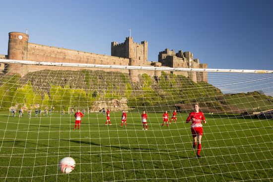 Team Palying Football Infront Bamburgh Castle Editorial Stock Photo ...
