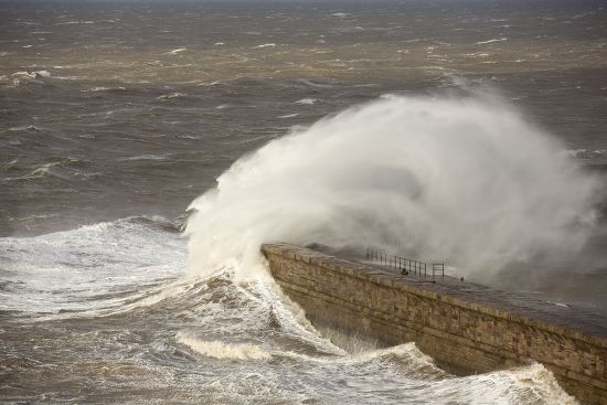 Storm Waves Extreme Low Pressure System Editorial Stock Photo - Stock ...