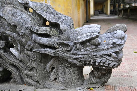 Dragon Sculpture Relics Thang Long Imperial Editorial Stock Photo ...