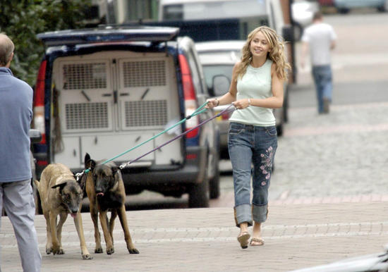 Samia Ghadie Walking These Dogs When Editorial Stock Photo - Stock ...