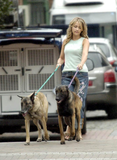 Samia Ghadie Walking These Dogs When Editorial Stock Photo - Stock ...