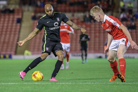 York City Forward Emile Sinclair Crosses Editorial Stock Photo - Stock ...