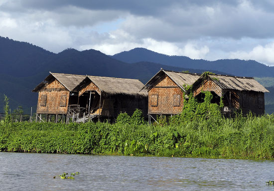 Houses On Inlay Inle Lake Editorial Stock Photo - Stock Image ...