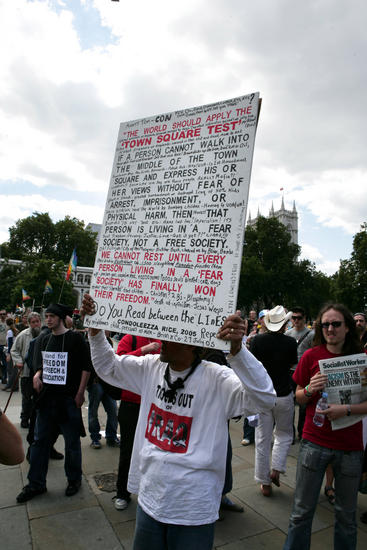 Brian Haw During Demonstration Against New Editorial Stock Photo ...