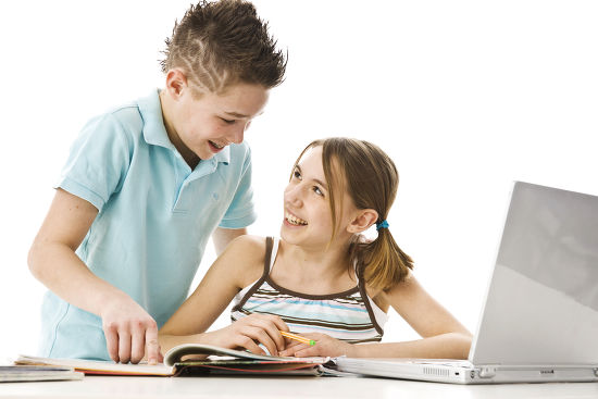 Model Released Boy Girl Learning Together Editorial Stock Photo - Stock ...