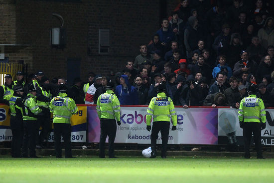 Police Officers Watch Luton Fans After Editorial Stock Photo - Stock ...
