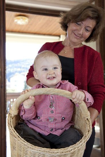 Model Released Grandma Carrying Grandson Shopping Editorial Stock Photo ...
