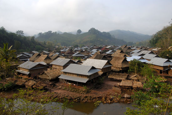 Overlooking Village Tai Lue Ethnic Group Editorial Stock Photo - Stock ...