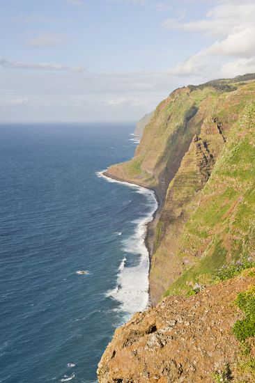 High Rocky Cliffs Lighthouse Ponta Do Editorial Stock Photo - Stock ...