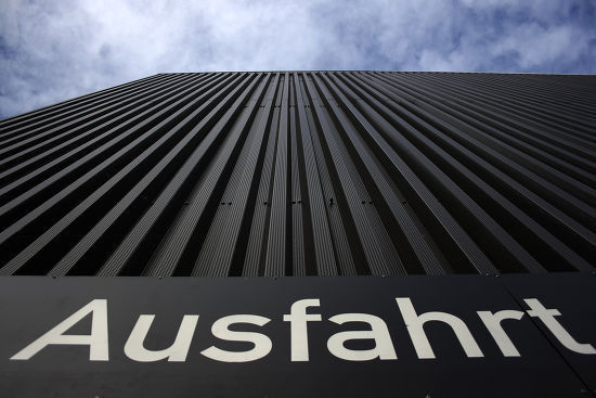 Ausfahrt Sign German Exit On Facade Editorial Stock Photo - Stock Image ...