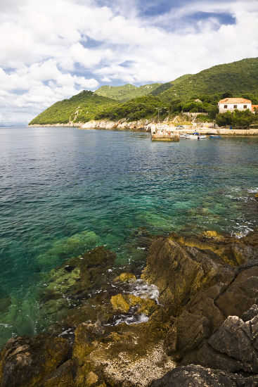 Bay Fishing Port Kozarica Mljet Island Editorial Stock Photo - Stock ...