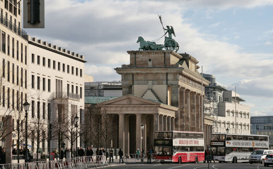 Brandenburg Gate New Us Embassy Background Editorial Stock Photo ...