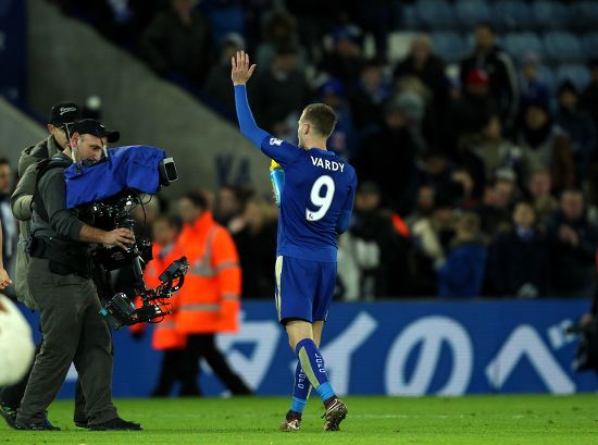 Jamie Vardy Leicester City Waves Crowd Editorial Stock Photo - Stock ...