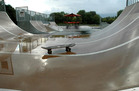Rain Soaked Skateboard Basildon Skateboard Bmx Editorial Stock Photo ...
