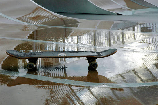 Rain Soaked Skateboard Basildon Skateboard Bmx Editorial Stock Photo ...