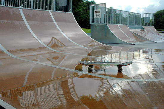 Rain Soaked Skateboard Basildon Skateboard Bmx Editorial Stock Photo ...