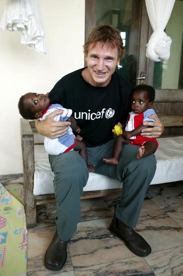 Liam Neeson Twins Transit Home Children Editorial Stock Photo - Stock ...