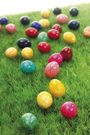 Coloured Easter Eggs On Green Meadow Editorial Stock Photo - Stock ...
