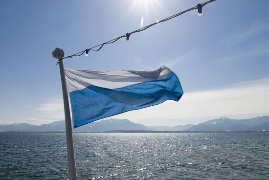 Flag On Ferry Chiemgauer Berge Chiemsee Editorial Stock Photo - Stock ...