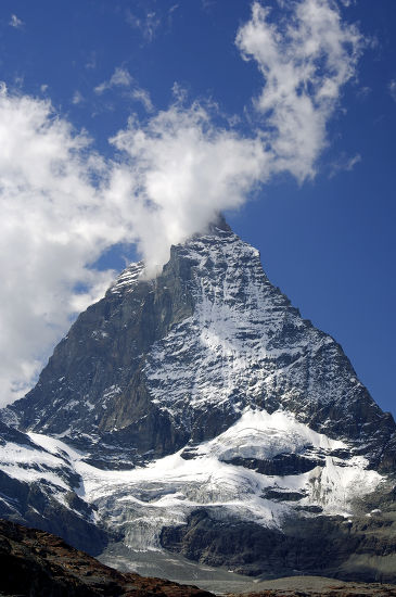 Clouds Crowning Mount Matterhorn Hoernli Ridge Editorial Stock Photo ...