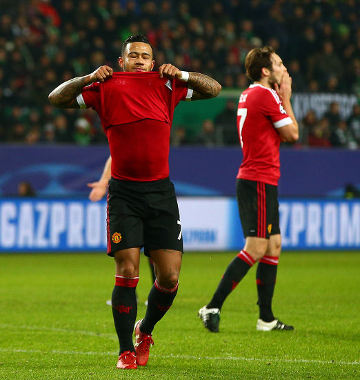 Memphis Depay Manchester United Shows Look Editorial Stock Photo ...