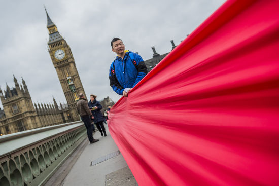 300m Long Red Line Banner Across Editorial Stock Photo - Stock Image ...