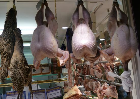 Game Poultry Hanging Outside Butchers Shop Editorial Stock Photo ...
