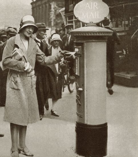 Woman Posting Letter One First Air Editorial Stock Photo - Stock Image ...