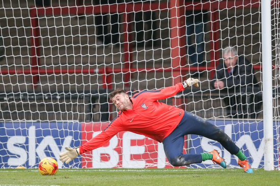 York City Goalkeeper Scott Flinders During Editorial Stock Photo ...