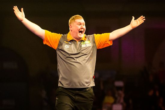 Ricky Evans Celebrates Beating Simon Whitlock Editorial Stock Photo ...