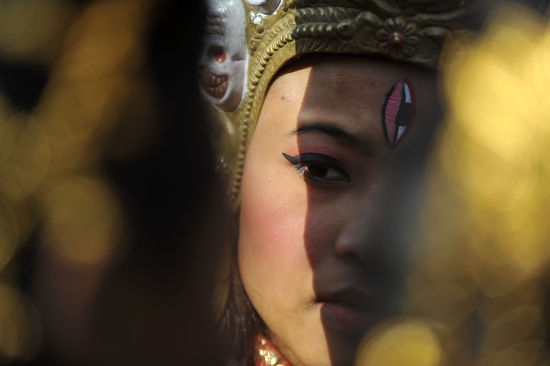 Portrait Impersonate Goddess Asta Matrika Participate Editorial Stock ...
