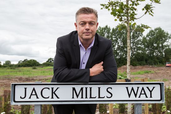 Ian Mills Leans On Sign New Editorial Stock Photo - Stock Image ...