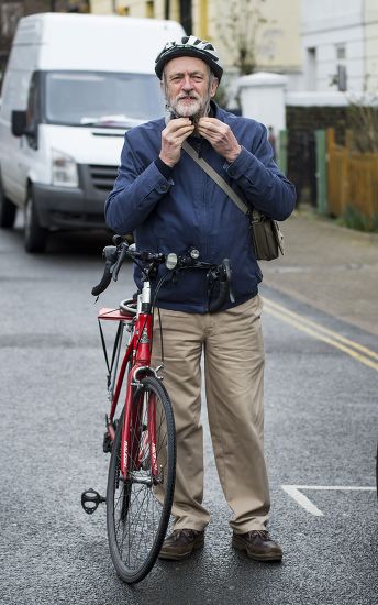 Jeremy Corbyn Riding His Bike He Editorial Stock Photo - Stock Image ...