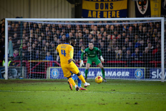 Mansfield Towns Mitchell Rose Attempts Shot Editorial Stock Photo ...