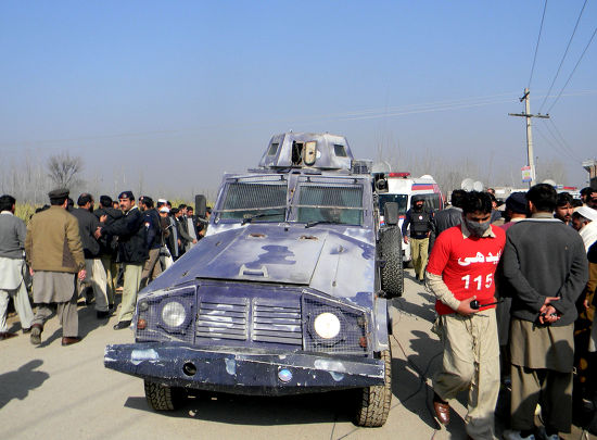 Pakistani Police Armored Vehicle Enters Bacha Editorial Stock Photo ...