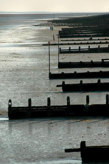 Sea Defence Groins On Beach Low Editorial Stock Photo - Stock Image ...