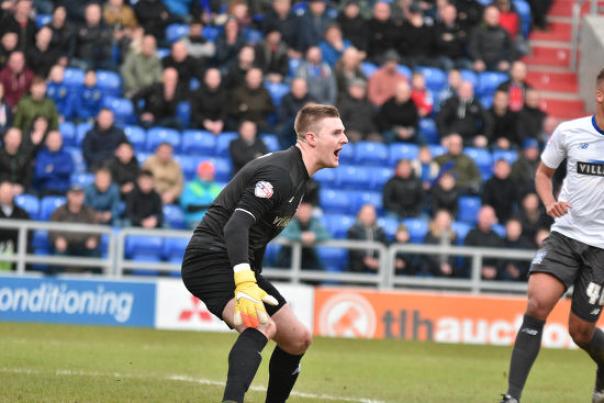 Bury Goalkeeper Ian Lawlor Organizes Defence Editorial Stock Photo ...