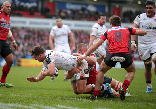 Ulsters Sean Reidy Scores Try Editorial Stock Photo - Stock Image ...