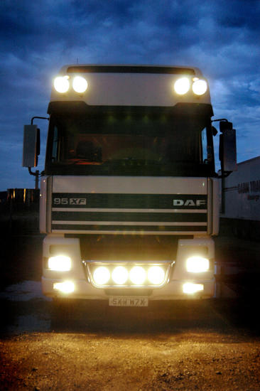 Front View Lorry Tractor Unit Headlights Editorial Stock Photo - Stock ...