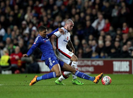 Ruben Loftuscheek Chelsea Tackles Samir Carruthers Editorial Stock ...
