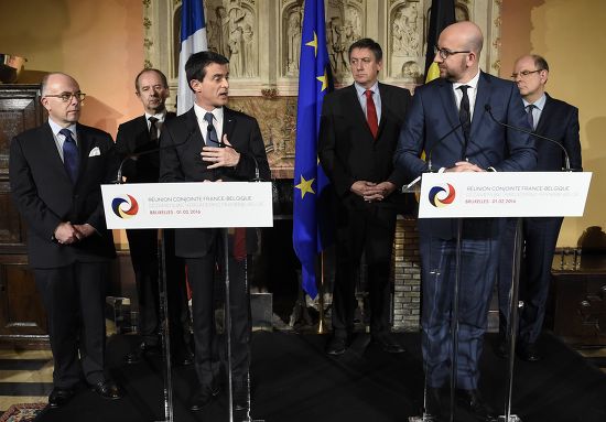 Charles Michel Manuel Valls Jan Jambon Editorial Stock Photo - Stock ...