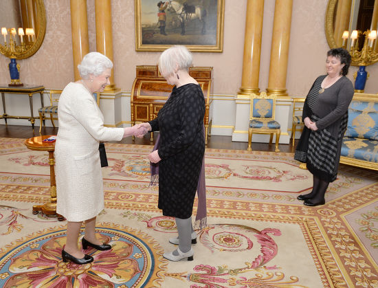 Queen Elizabeth Ii Shakes Hands Liz Editorial Stock Photo - Stock Image ...