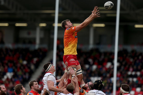 Ulsters Robbie Diack Action Scarlets David Editorial Stock Photo ...