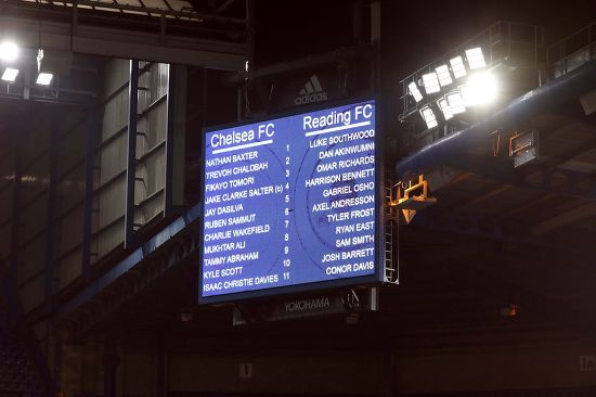 Two Teams On Scoreboard During Chelsea Editorial Stock Photo - Stock ...