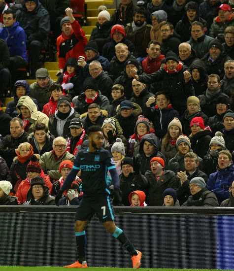 Liverpool Fans Shout Abuse Raheem Sterling Editorial Stock Photo ...