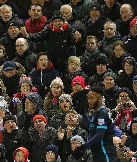 Liverpool Fans Shout Abuse Raheem Sterling Editorial Stock Photo ...
