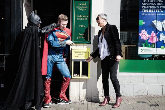 Batman Superman Cigarette Butt Ballot Box Editorial Stock Photo - Stock ...
