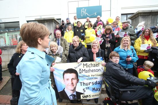Nicola Sturgeon Snp Activists Supporters Editorial Stock Photo - Stock ...